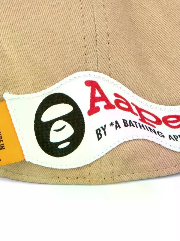 AAPE BY *A BATHING APE Moonface Logo-embroidered Cap - Neutrals