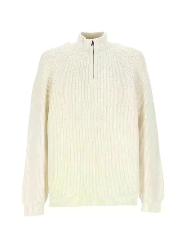 ANERKJENDT Ribbed-knit Quarter-zip Knitwear
