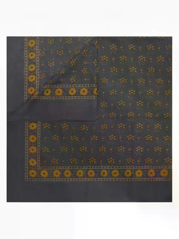 Soeur Floral-print Scarf - Grey