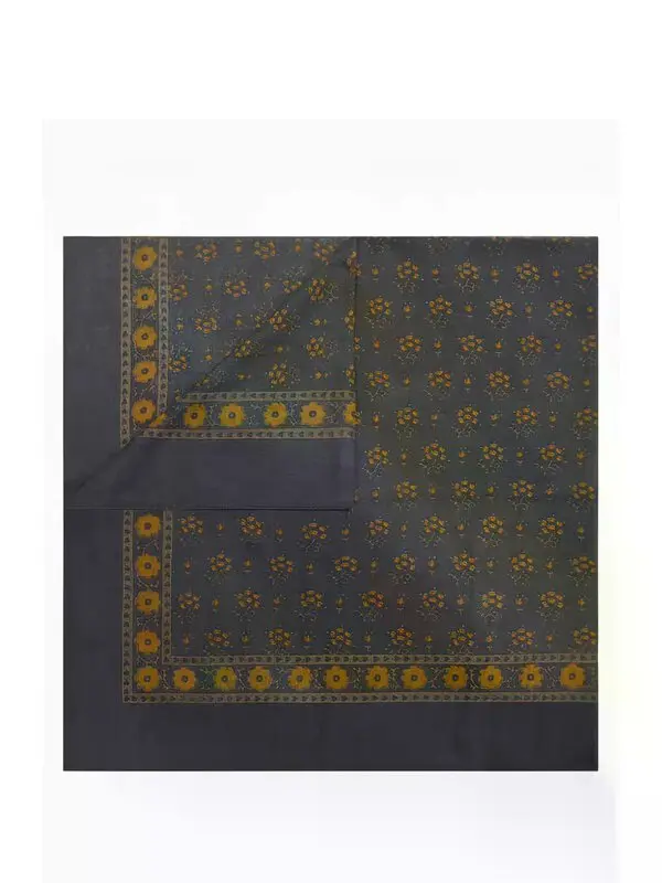 Soeur Floral-print Scarf - Grey