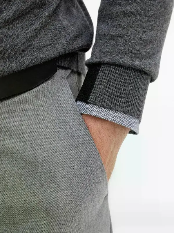 MOS MOSH Quarter-zip Knitted Sweater - Grey