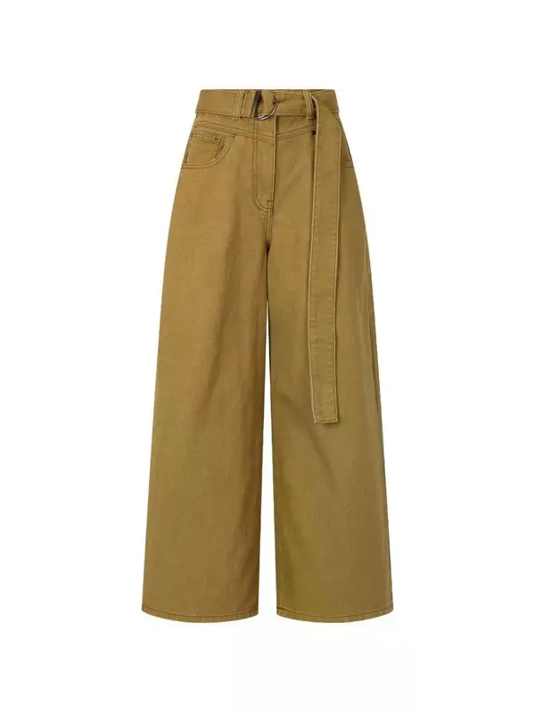 STUDIO TOMBOY Belted Wide-leg Jeans