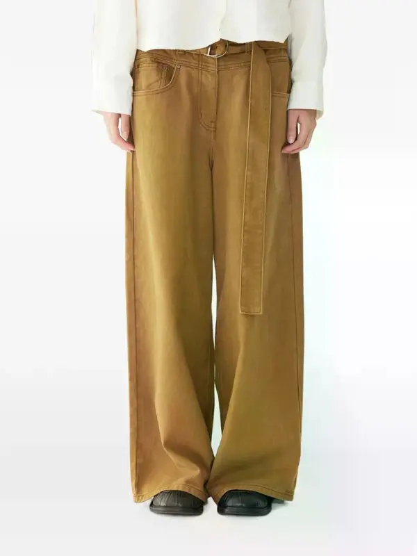 STUDIO TOMBOY Belted Wide-leg Jeans
