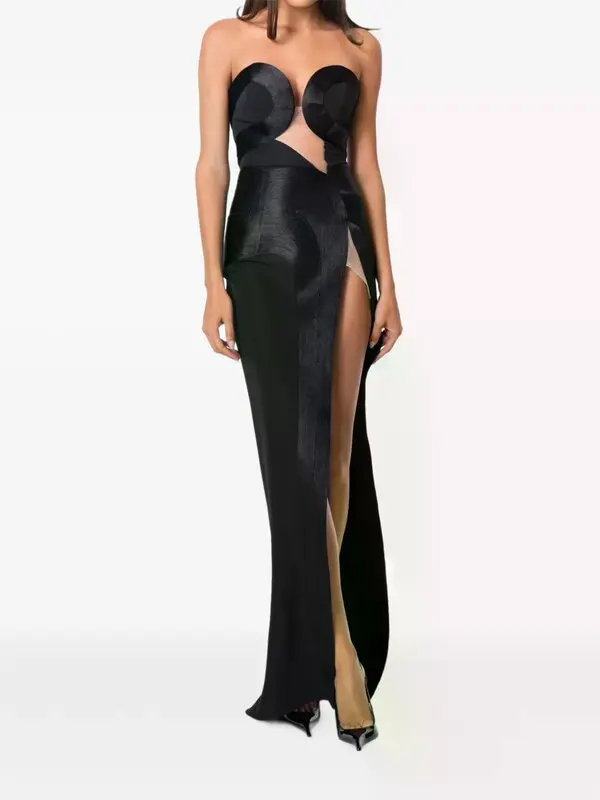 NORINA ST Misha Strapless Panelled Maxi Dress