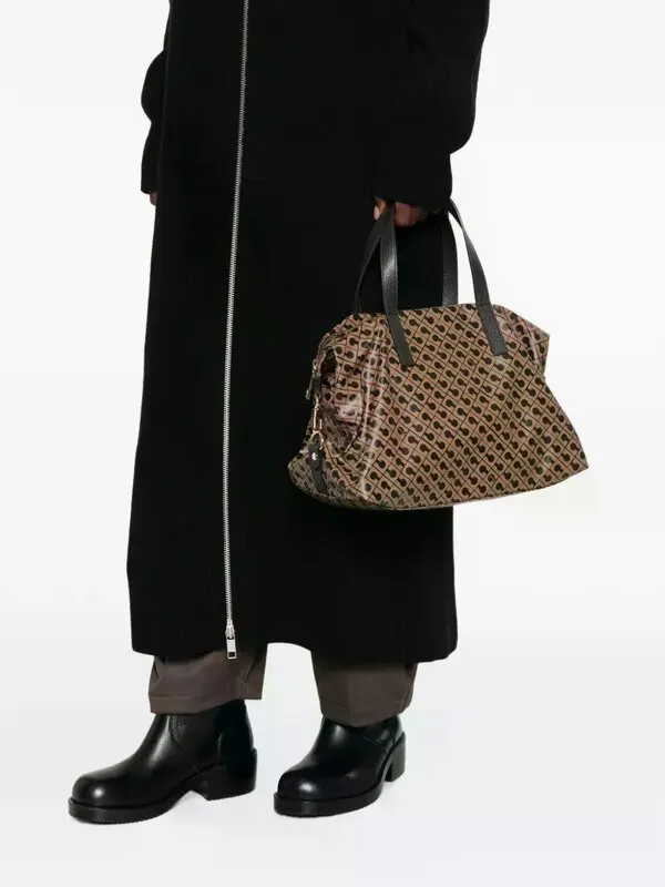 GHERARDINI Monogram-print Bowling Shoulder Bag