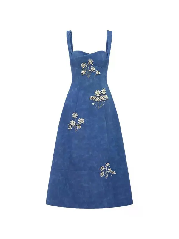 LEO LIN Beatrice Crystal-embellished Midi Dress