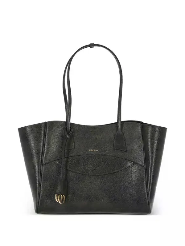 HIDESINS Logo-stamp Leather Shoulder Bag - Black
