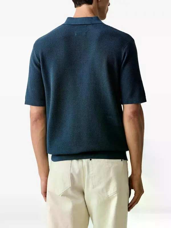 Scotch & Soda Waffle-knit Short-sleeve Polo Shirt