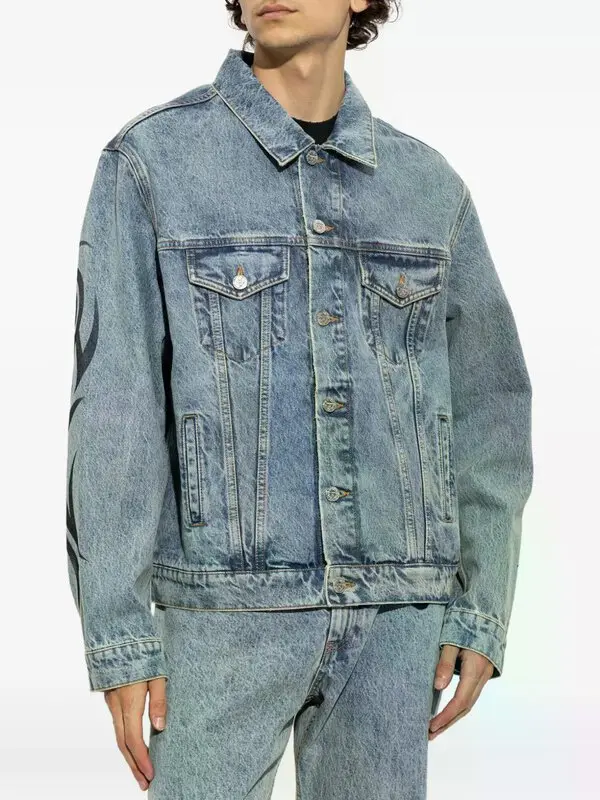 Vetements Graphic-print Denim Jacket
