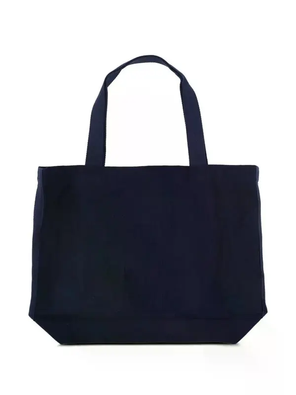 Maison Kitsuné Handwriting-print Tote Bag - Blue