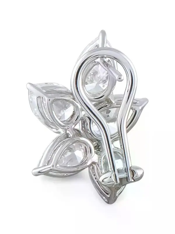 LB EXCLUSIVE Diamond Cluster Earrings - Silver