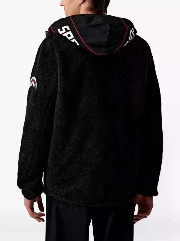 SPRAYGROUND Teddy Bear Fleece Panelled Hoodie