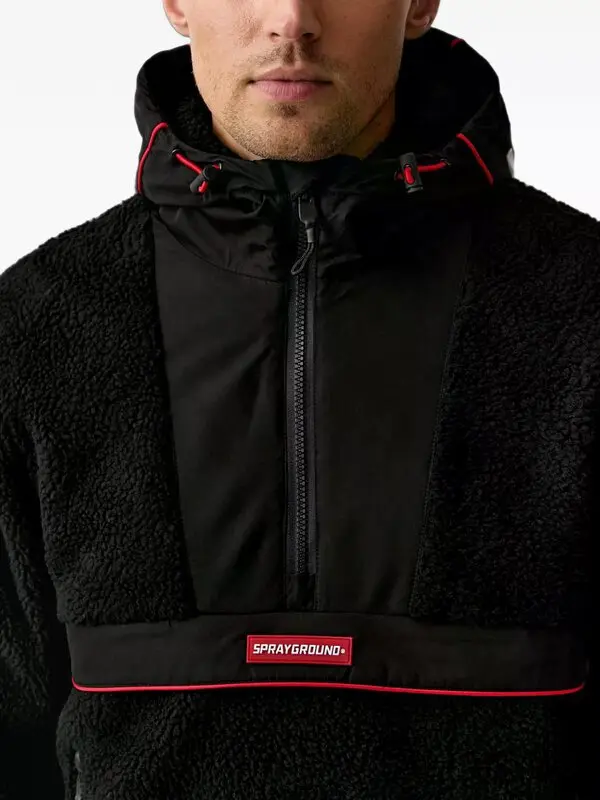 SPRAYGROUND Teddy Bear Fleece Panelled Hoodie