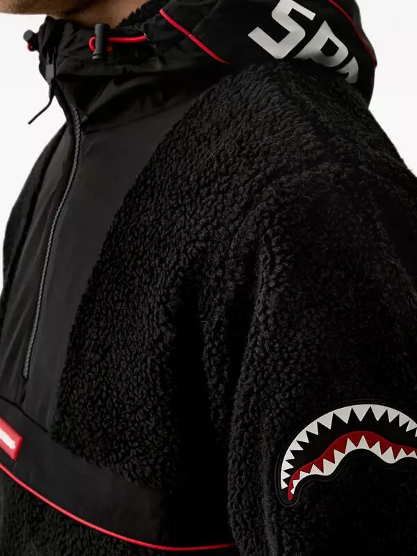 SPRAYGROUND Teddy Bear Fleece Panelled Hoodie