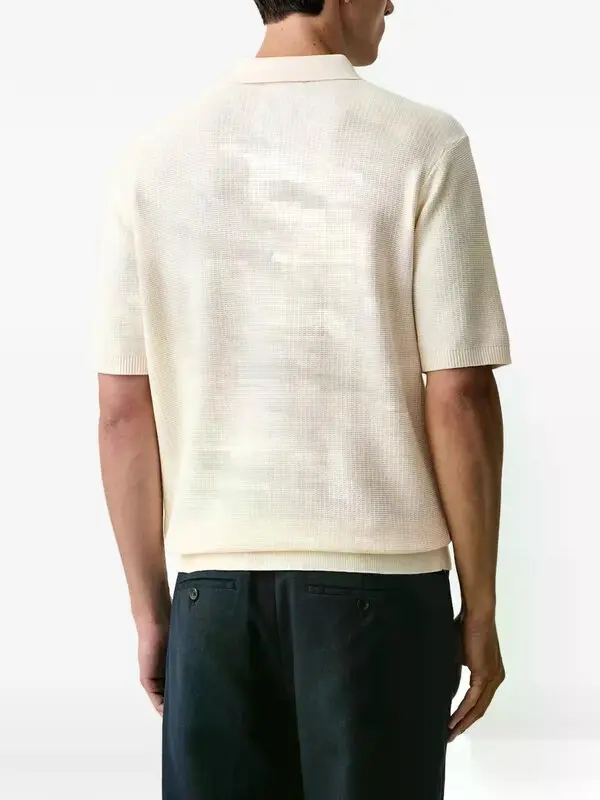 Scotch & Soda Waffle-knit Short-sleeve Polo Shirt
