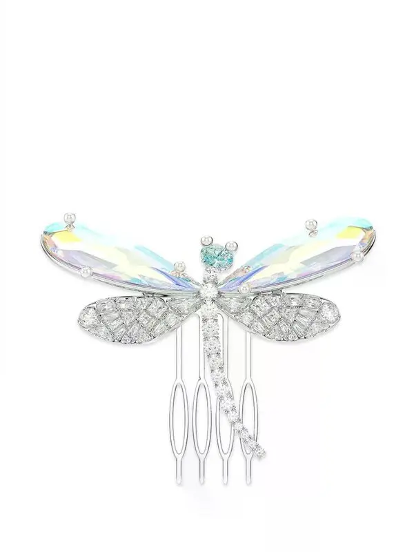 SWAROVSKI X Ariana Grande Dragonfly Crystal-embellished Hair Comb - Silver
