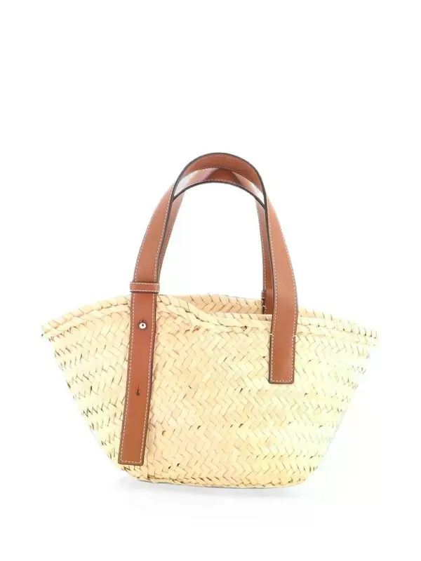Loewe Small Basket Raffia Tote Bag - Neutrals