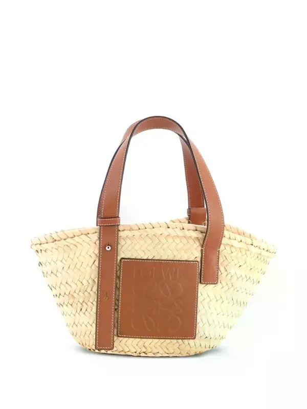 Loewe Basket Raffia Small Tote Bag - Neutrals
