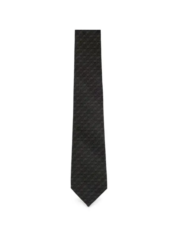 Gucci Gg Silk Jacquard Tie - Black