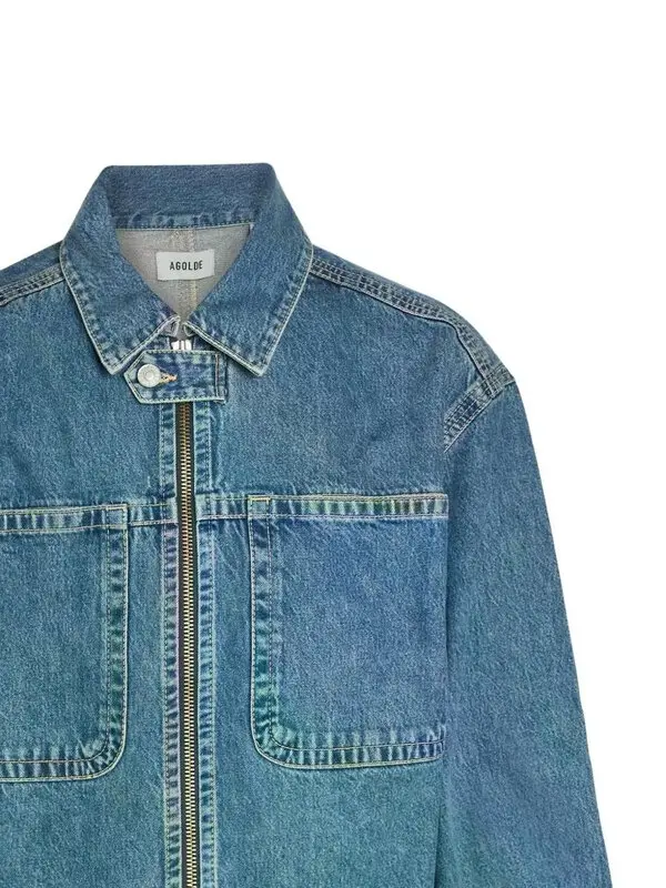 AGOLDE Zip-up Patch-pocket Denim Jacket