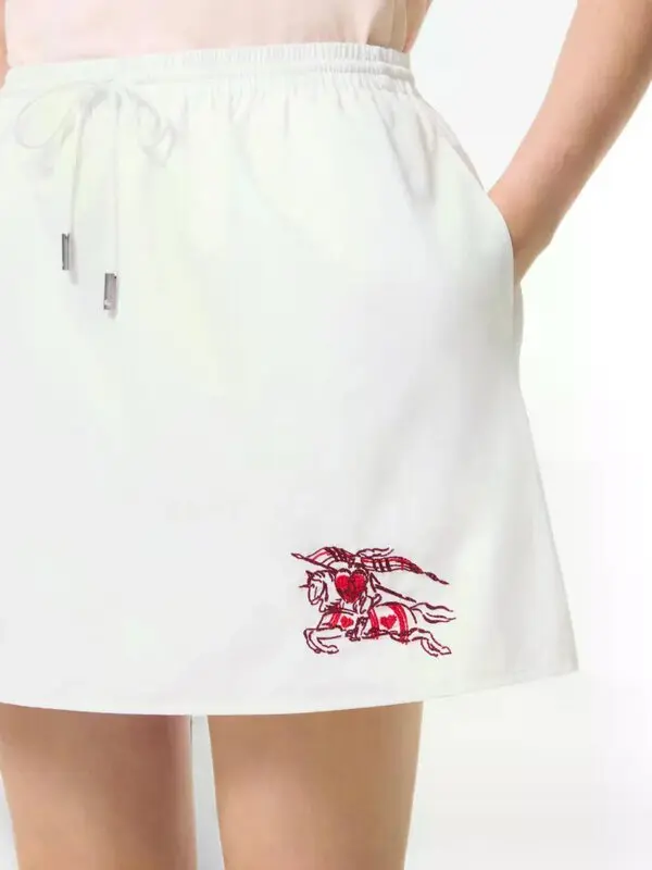 Burberry Heart Knight Cotton Mini Skirt