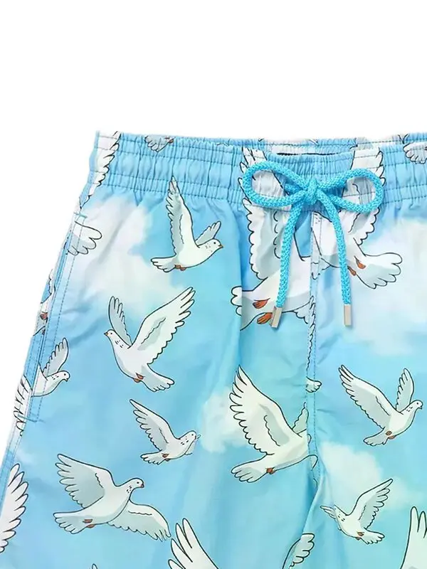 Vilebrequin Moorea Dove-print Swim Shorts