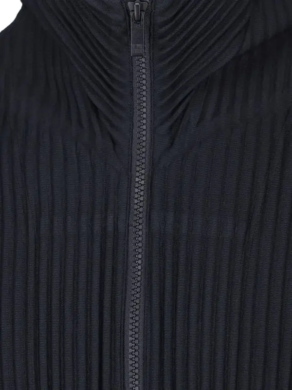 Issey Miyake Pleated Zip Sweatshirt