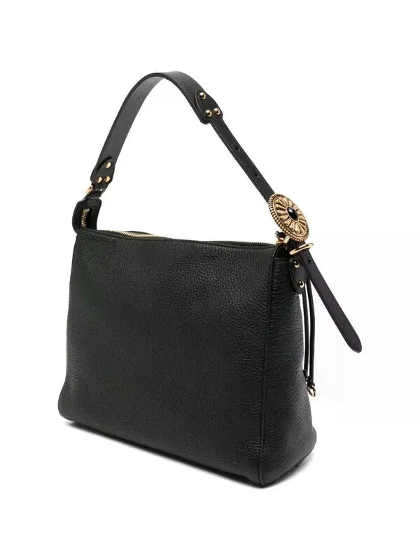 Etro Grainy Leather Shoulder Bag - Black
