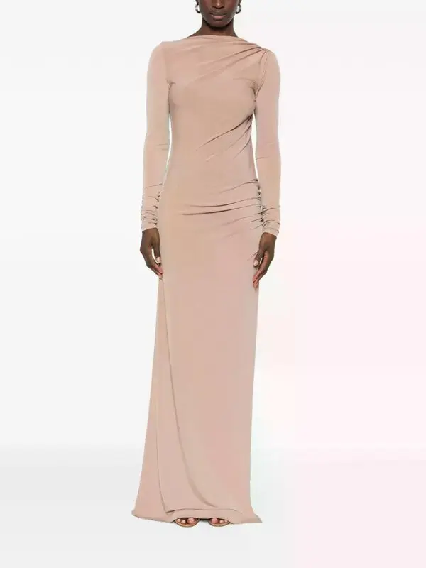 Andamane Sophie Ruched Open-back Maxi Dress