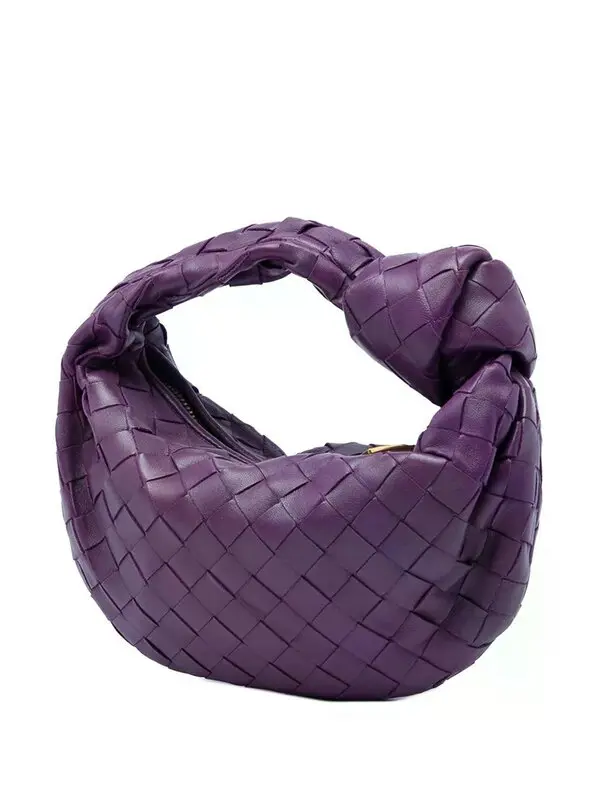 Bottega Veneta Mini Nappa Intrecciato Jodie Hobo Bag - Purple