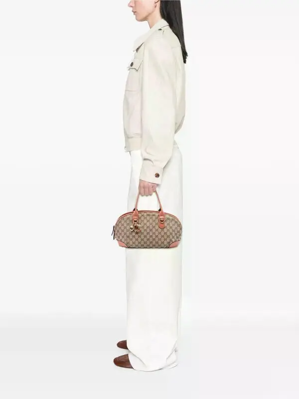 Gucci Gg Canvas Heart Bit Satchel