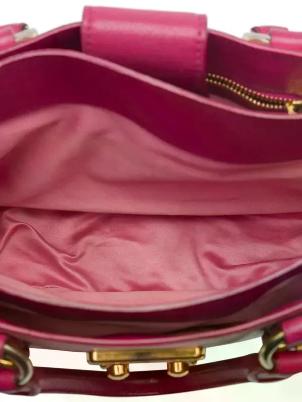 Miu Miu Bicolor Goatskin Madras Satchel