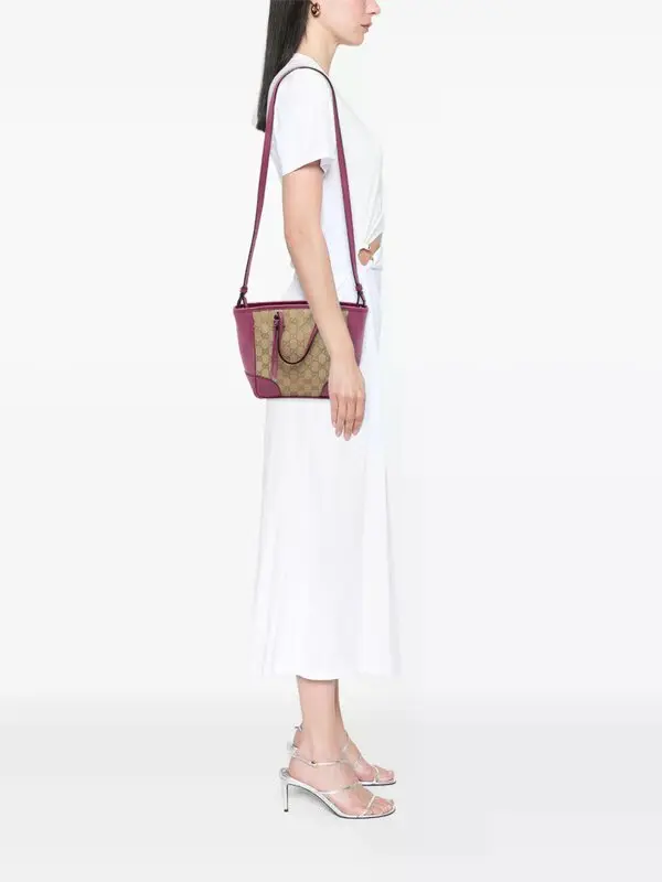 Gucci Small Gg Canvas Bree Satchel - Neutrals