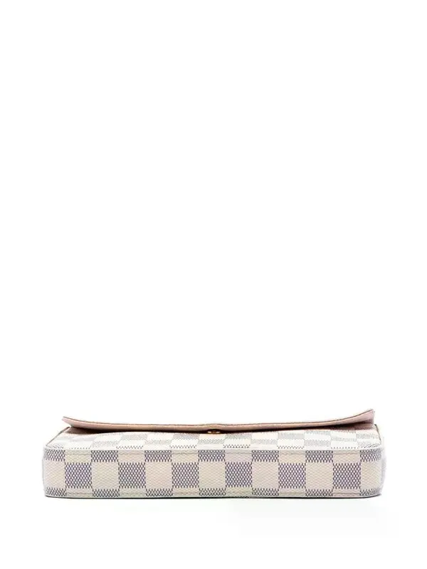 LOUIS VUITTON Damier Azur Pochette Felicie Crossbody Bag - White