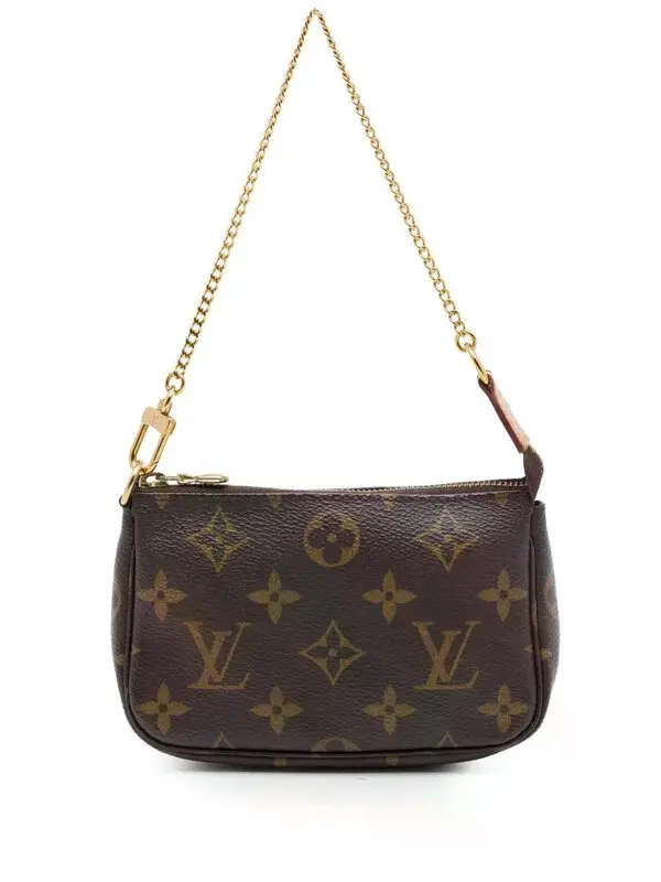 LOUIS VUITTON 2021 Monogram Mini Pochette Accessoires Handbag - Brown