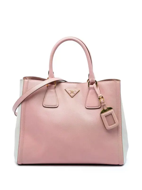 Prada Medium Bicolor Saffiano Lux Galleria Satchel
