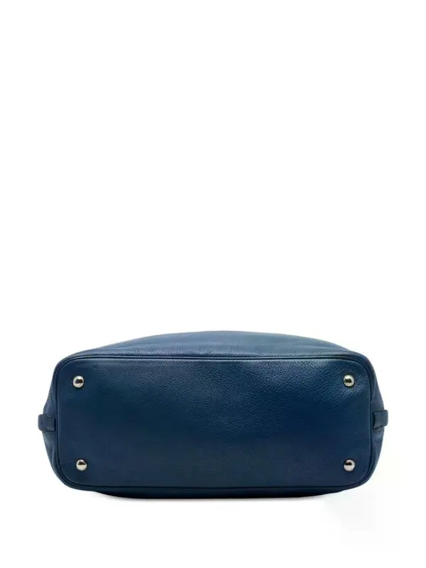 Prada Vitello Daino Side Zip Open Convertible Tote Satchel