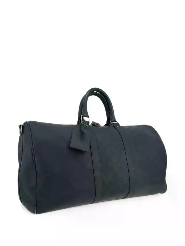 LOUIS VUITTON Damier Keepall Travel Bag - Blue