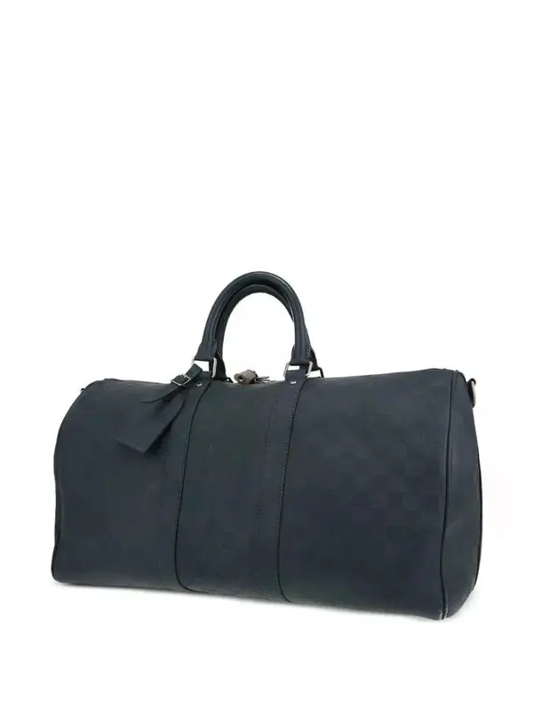 LOUIS VUITTON Damier Keepall Travel Bag - Blue