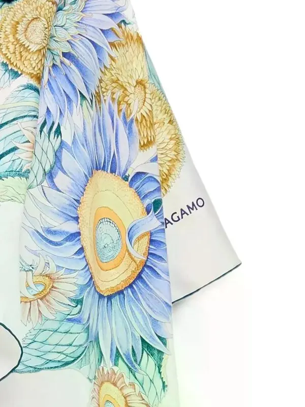 FERRAGAMO Sunflower-print Silk Scarf