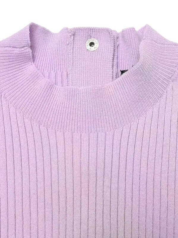 Maje Rib-knit Cut-out Dress