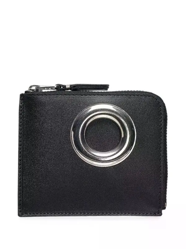 Comme Des Garçons Eyelet-embellished Zip Wallet - Black
