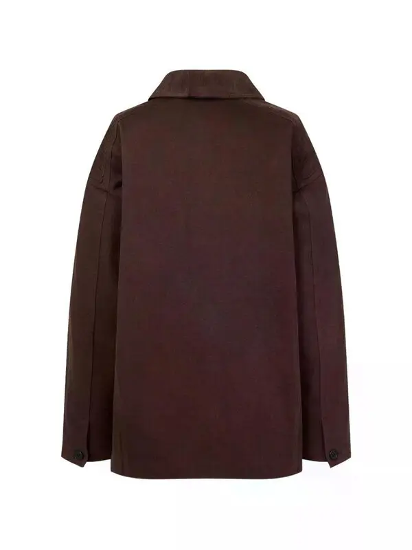 STUDIO TOMBOY Corduroy-trim Patch-pocket Coat