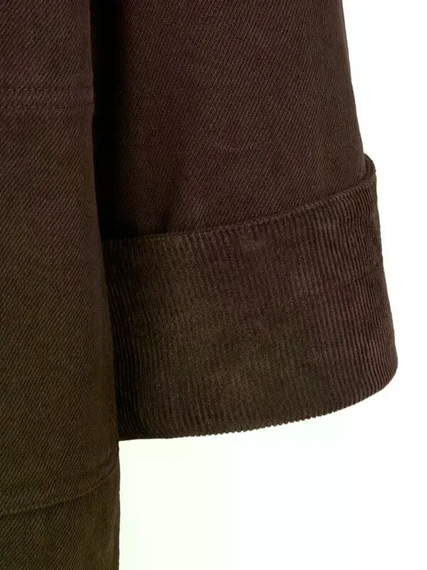 STUDIO TOMBOY Corduroy-trim Patch-pocket Coat