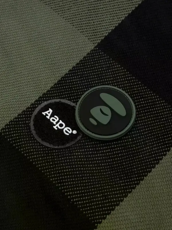 AAPE BY *A BATHING APE Moonface Gradient-effect Plaid Shirt