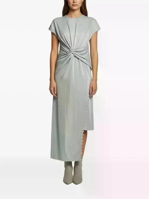 LANVIN Asymmetric Draped Midi Dress