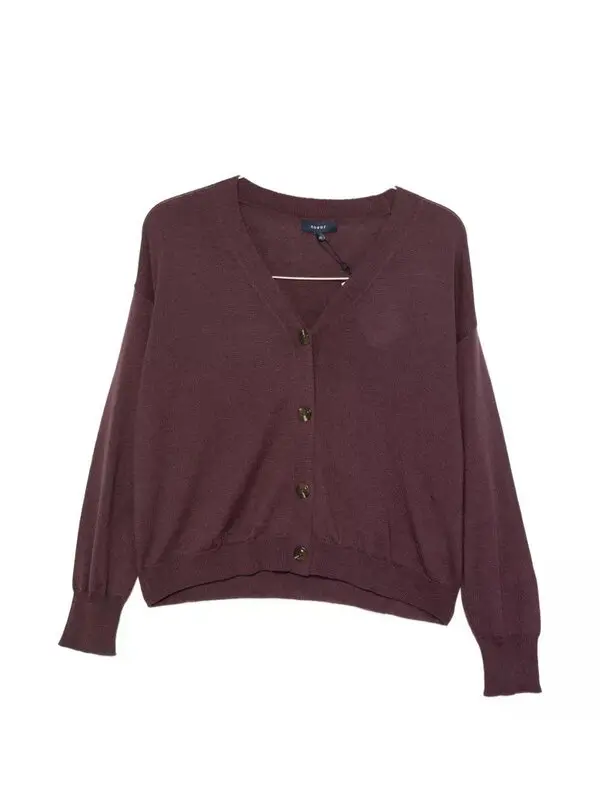 Soeur V-neck Button-up Cardigan - Purple
