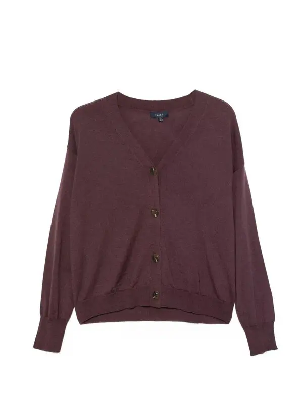 Soeur V-neck Button-up Cardigan - Purple