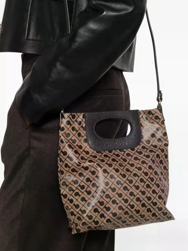 GHERARDINI Monogram-print Cut-out Tote Bag