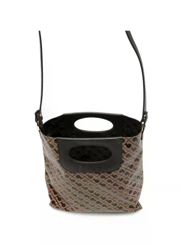 GHERARDINI Monogram-print Cut-out Tote Bag